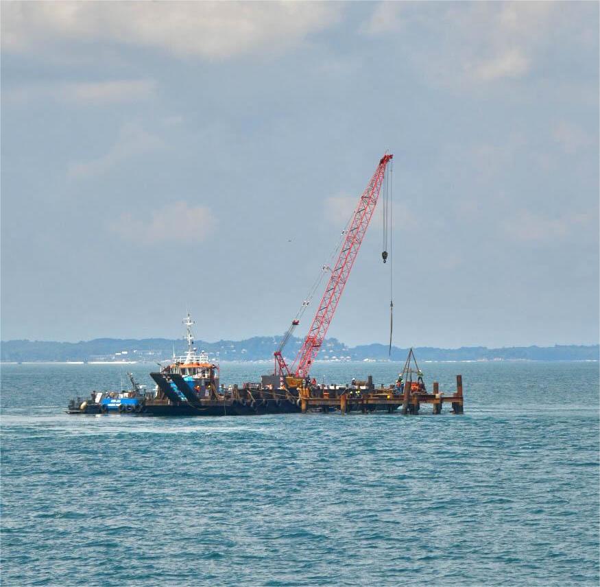 Dirjen Hubla Kemenhub Tinjau Pembangunan Menara Suar Karang Singa ...